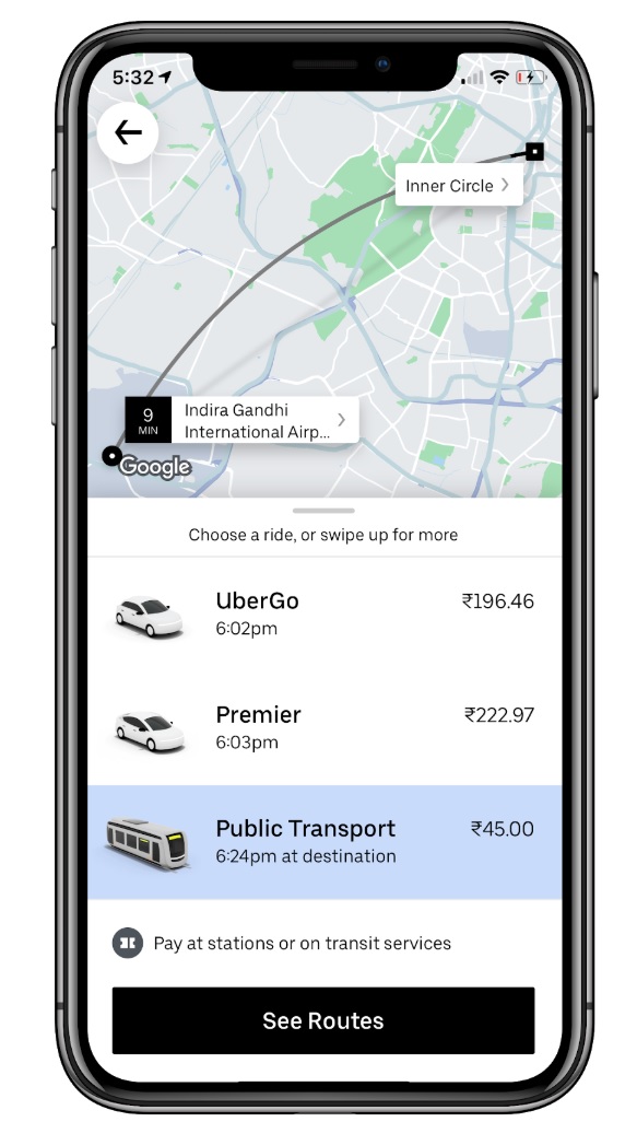 Uber adds public transport information on Delhi Metro, DTC buses to its ...