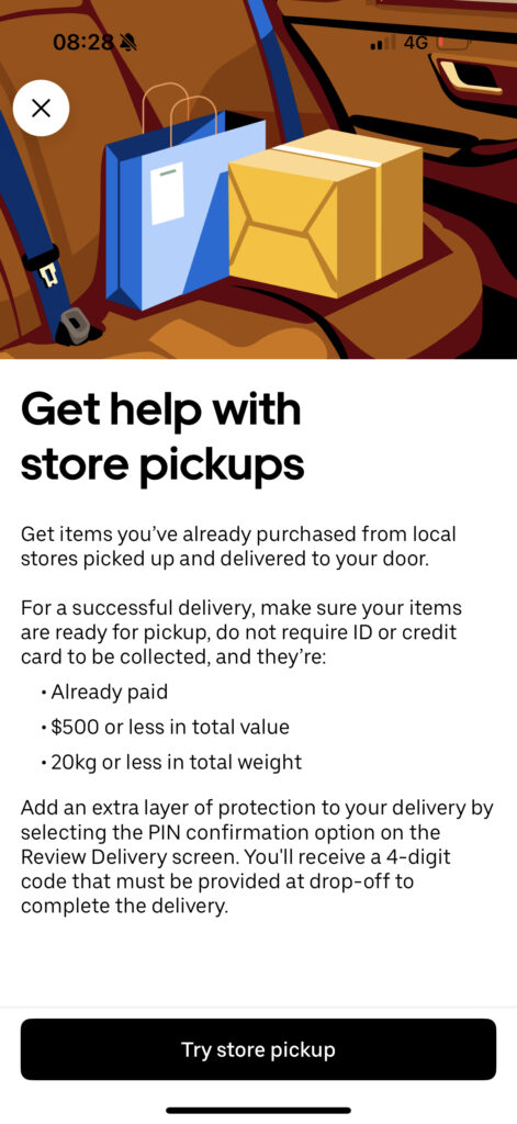 Skip a Trip with Store pickup | Uber Newsroom
